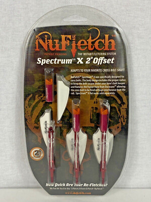 NuFletch Spectrum X 2 Degree Offset 3pk Cross Bolt Instant Fletching ...