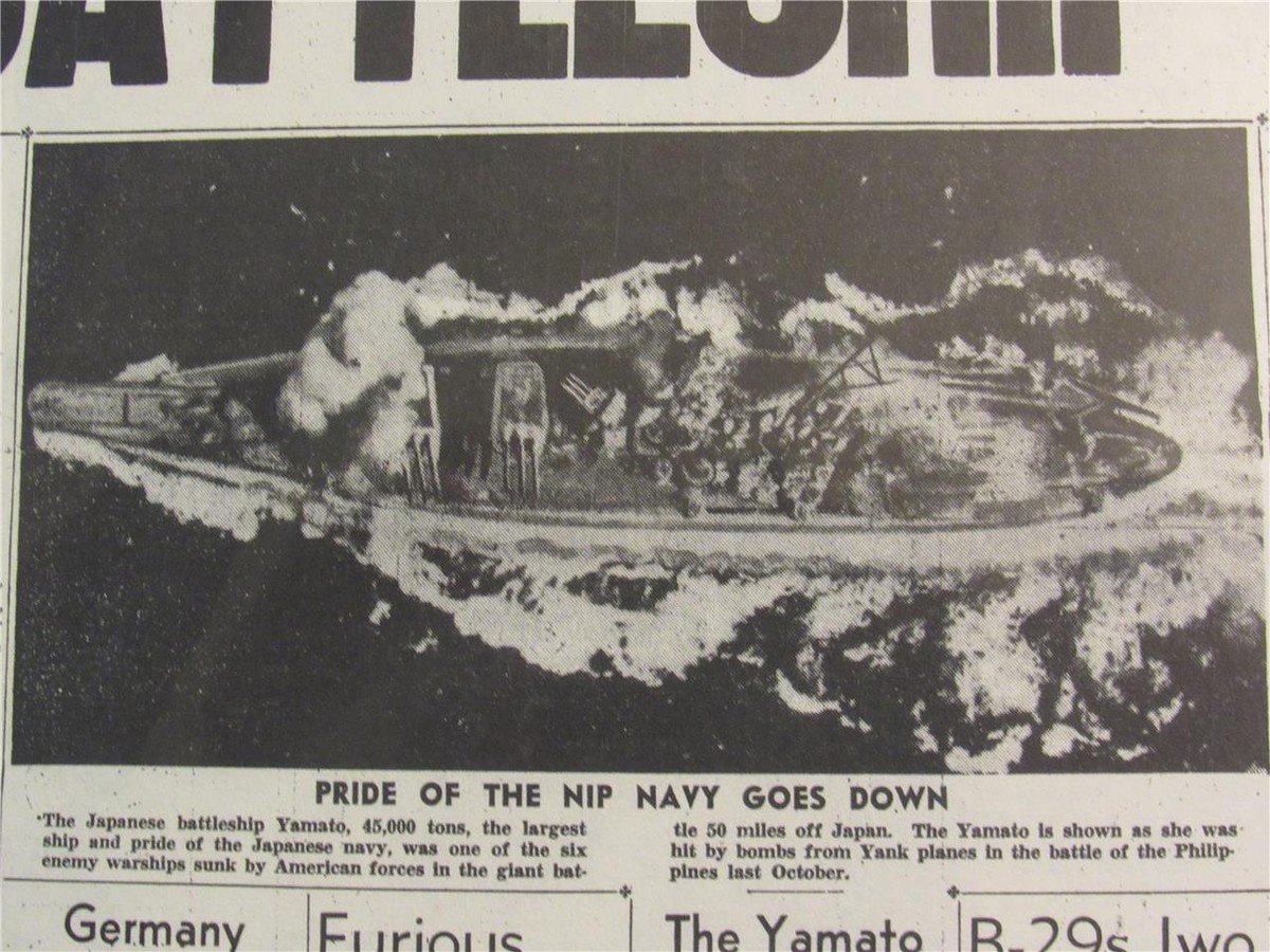 Sunk Japanese Battleship Yamato Wreck Chris Cavas على X: "OTD: