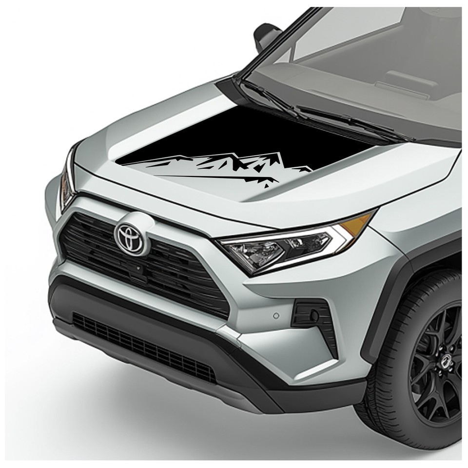 Hood Blackout Vinyl Decal Racing Stripe kit Sticker -Fits 2018-2025 Toyota Rav-4 | eBay