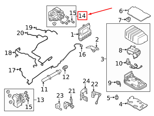Genuine Land Rover Air Suspension Leveling Valve Lr070246 LR113342 for ...