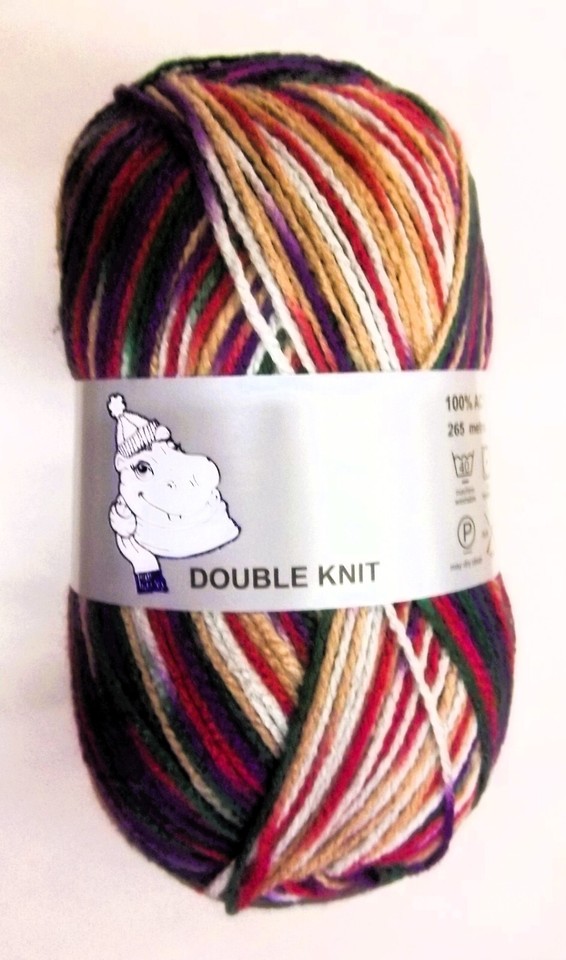 Woolyhippo DK Acrylic Yarn Random Double Knitting Wool 100g Soft Baby ...