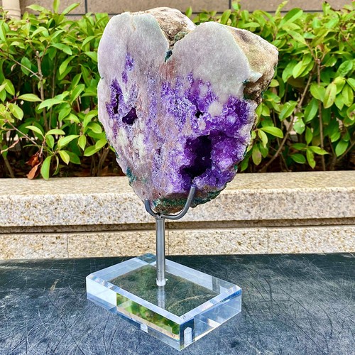 8.2LB Rose Quartz Heart - Pink Purple Crystal Love Stone Healing Gift ...