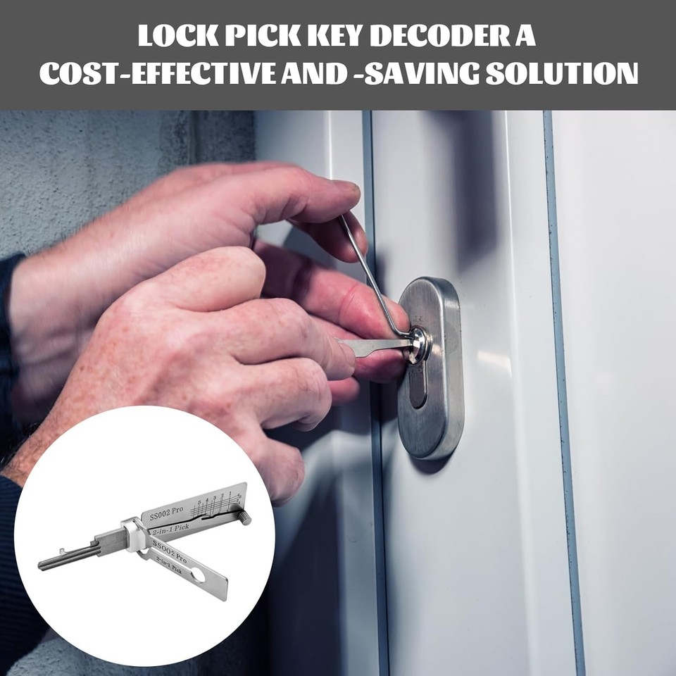 2 in 1 Stainless Steel Master Key Decoder, SS002 Pro Loc Tool, Maste ...