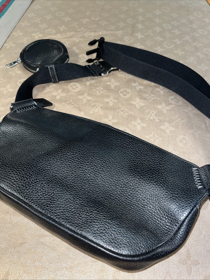 Coach Mini Crossbody Belt Bag Black Pebbled Leather | eBay