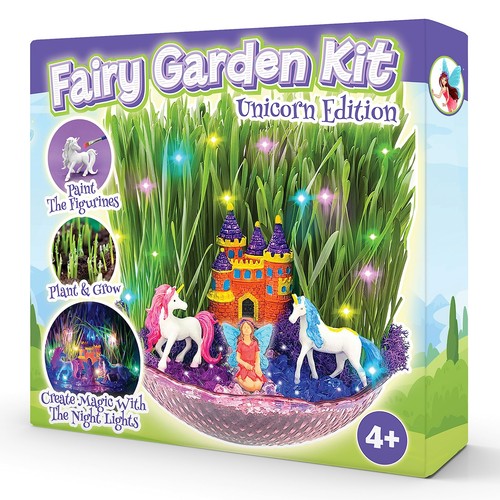 Unicorn Fairy Garden Kit for | Light Up Fairy Unicorn Terrarium Kit ...