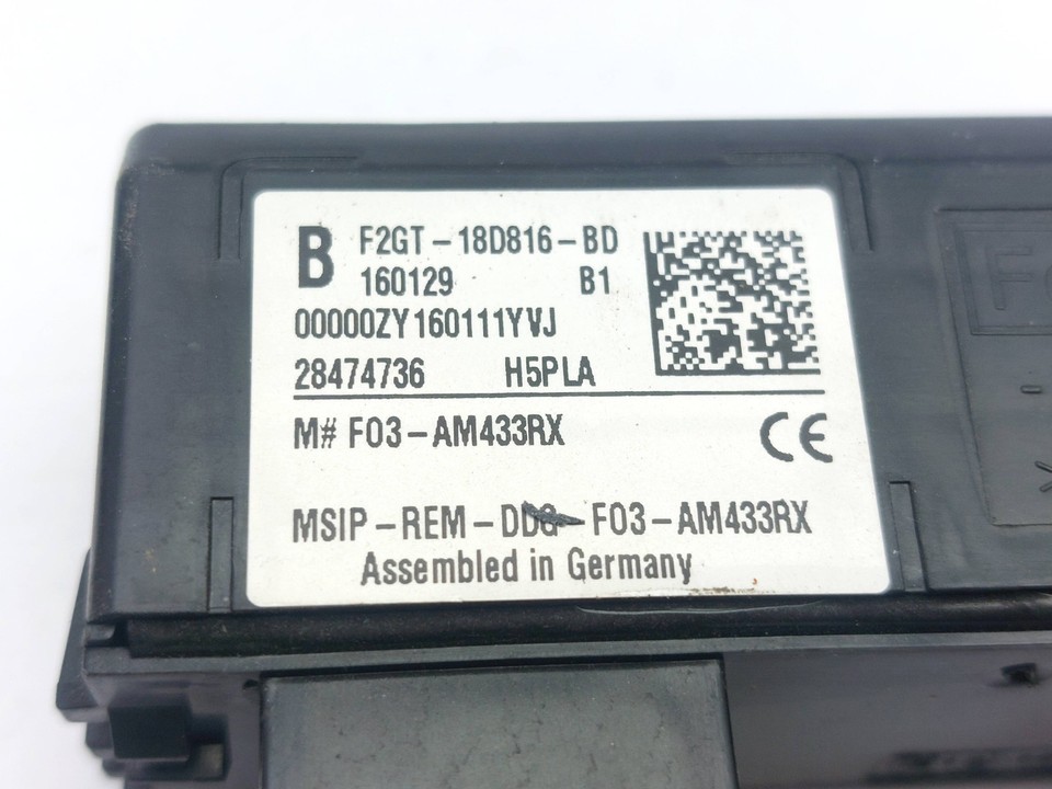 KEYLESS CONTROL MODULE ECU UNIT F2GT-18D816-BD FORD S-MAX MK2 CD539 ...