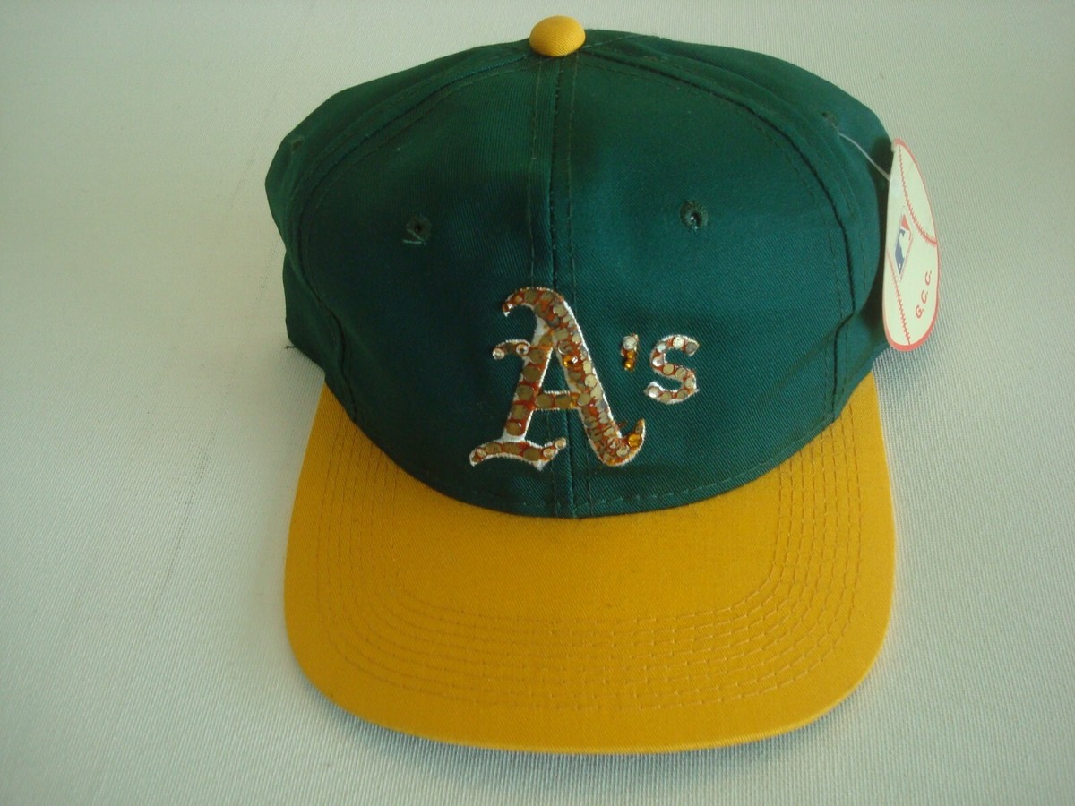 OAKLAND A'S G-CAP RHINESTONES 90S SNAPBACK DEADSTOCK HAT CAP OAKLAND A'S G-CAP RHINESTONES 90S SNAPBACK DEADSTOCK HAT CAP