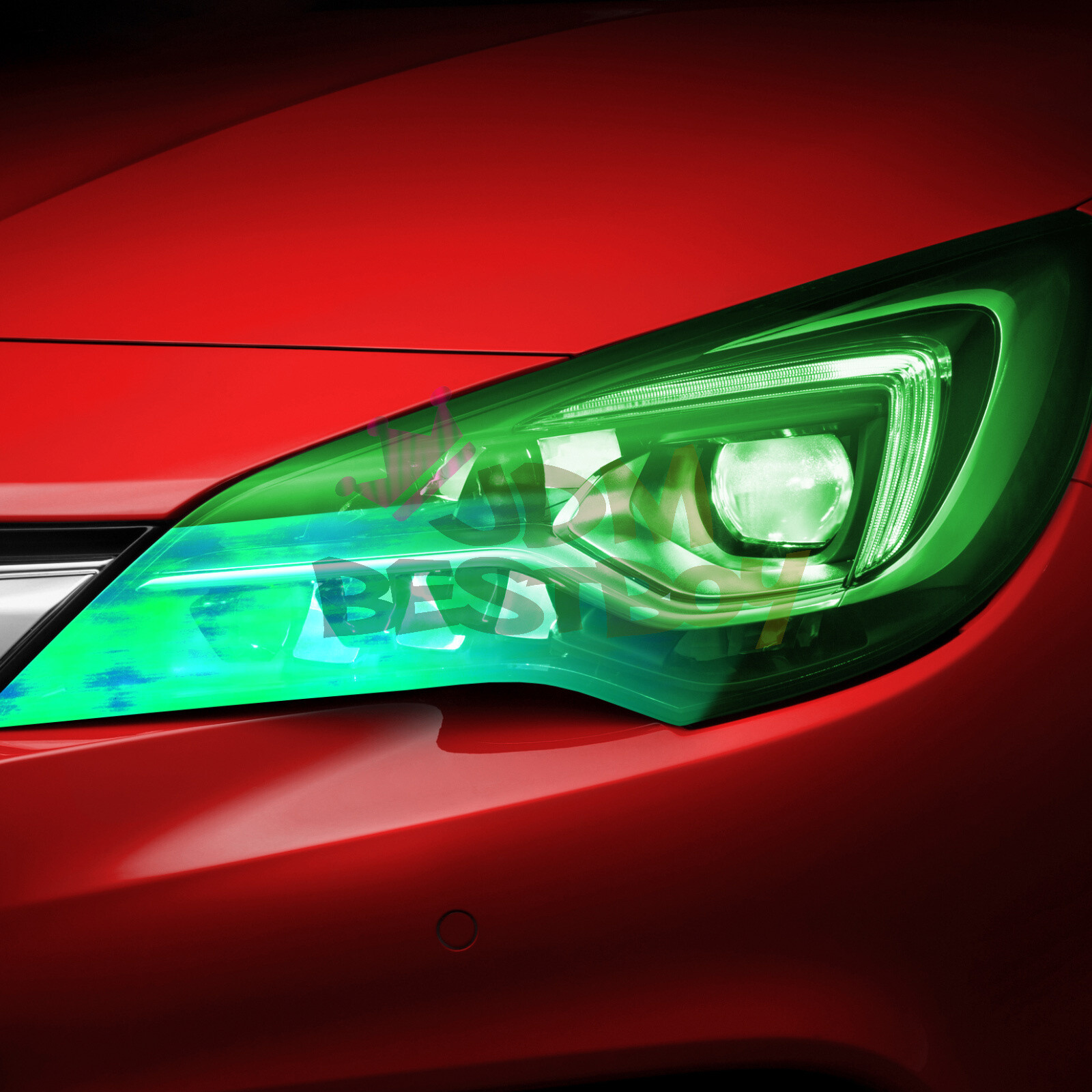 12"X96" Galaxy Neo Chrome Green Headlight Taillight Fog Light Tint Film ...