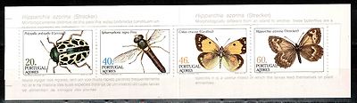 Portugal Azores 1985 bklt, Mi.#369-372**, Sc.#352b**, insects ...