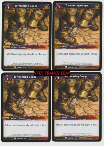 Tormenting Gouge x4 #77 / War of the Elements ENG Warcraft TCG | eBay