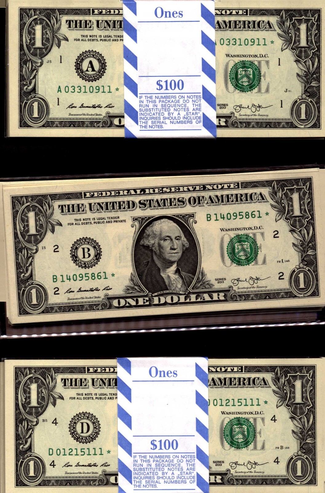 (70) 10 CU 2013 $1 STAR notes 9 districts available A,B,D,E,F,G,H,K,L ...