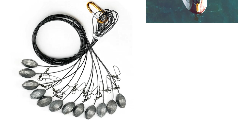 6oz 48''-72'' Texas Rig, Texas Style Duck Decoy Anchor Weight Rig Lines ...