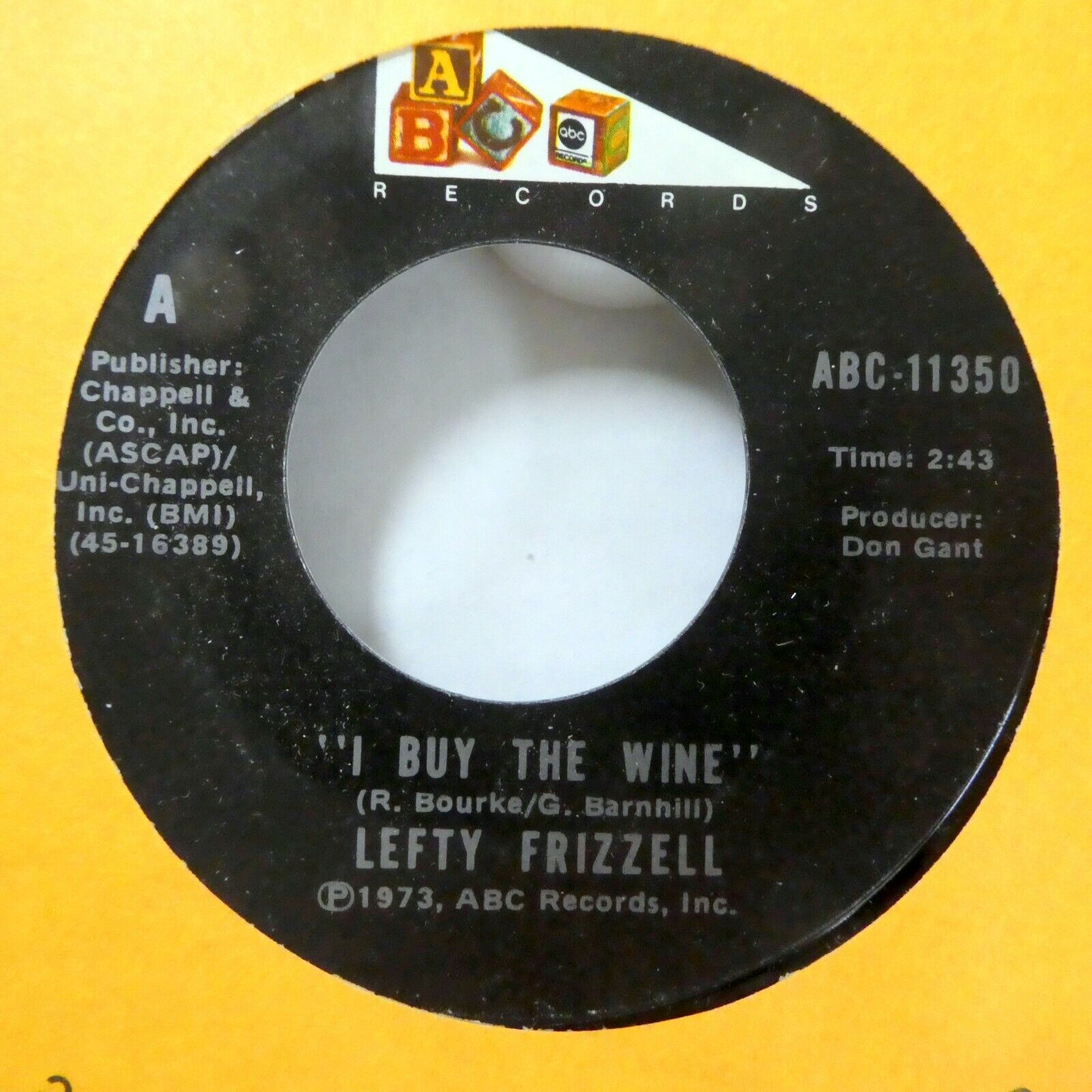 Lefty Frizzell Country 45 I Buy The Wine / Let Me Give Her The Flowers ...