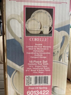 Vintage Corelle First Of Spring 16p Set Livingware Corning Wear - Made ...