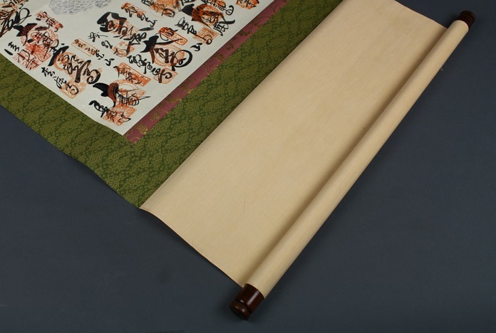 Japan Religion Buddhist hanging scroll Kannon Bodhisattva Silk of ...