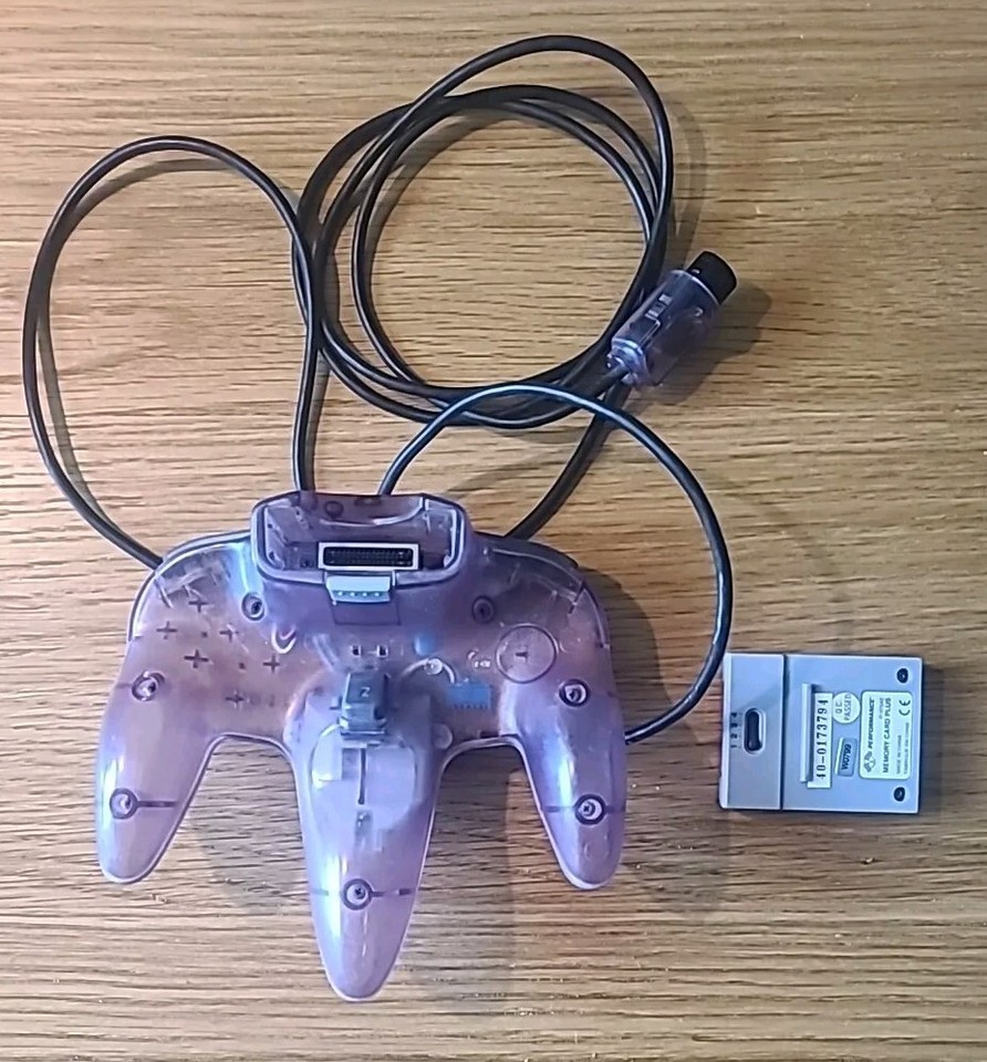 Nintendo 64 Official Clear Atomic Purple Controller N64 NUS-005 Clean ...