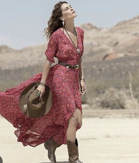 Spell Designs Rambling Rose Boho Dress Gown Gypsy Medium NWOT Maxi | eBay