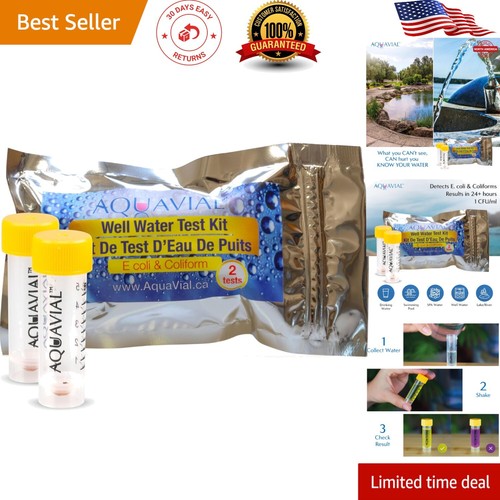 Dual Water Testing Kit for Bacteria: E. Coli & Coliform - Easy & Fast ...