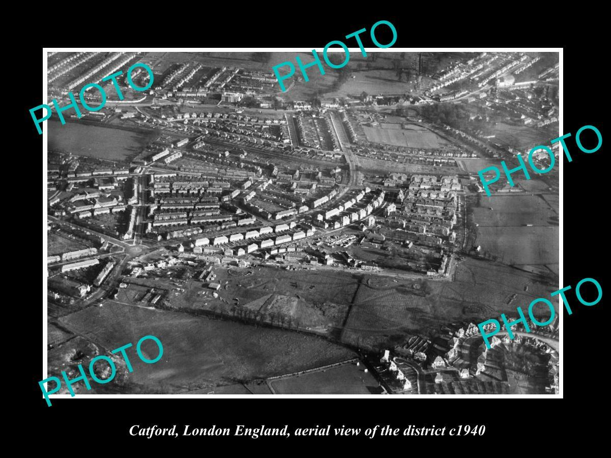 OLD 6 X 4 HISTORIC PHOTO OF CATFORD LONDON ENGLAND DISTRICT AERIAL VIEW ...