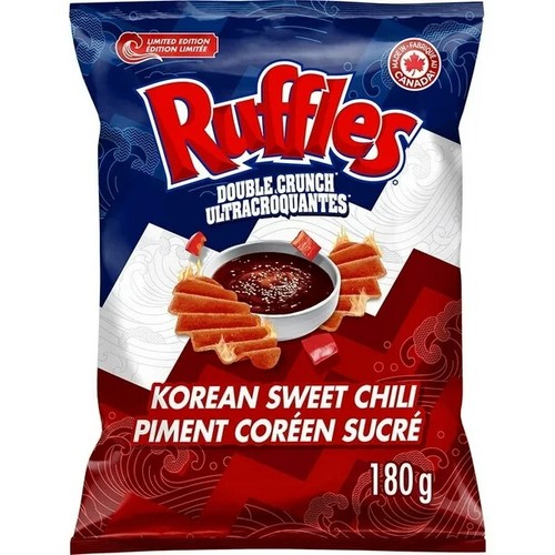 9 Bags of Ruffles Double Crunch Korean Sweet Chili Flavored Potato ...