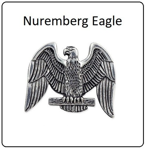 NUREMBERG EAGLE Tie Tack - 1" aquila firebird phoenix - silver badge ...