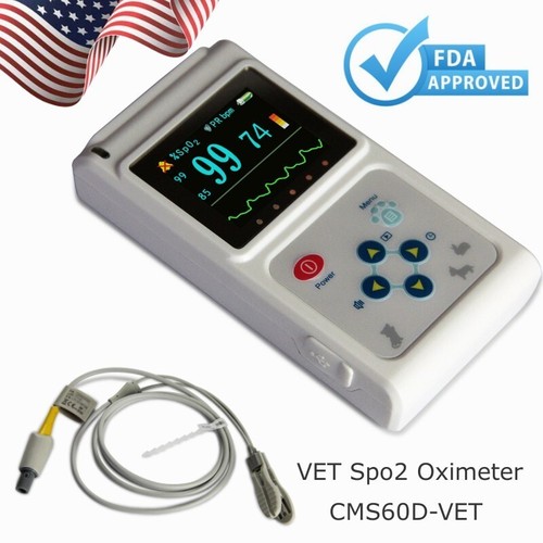 CMS60D-VET Handheld SPO2 Tongue Ear Spo2 Oximeter PR Monitor USB PC ...