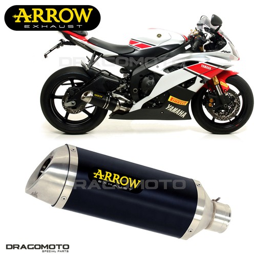 Exhaust YAMAHA YZF 600 R6 2016 ARROW ALU Black THUNDER | eBay