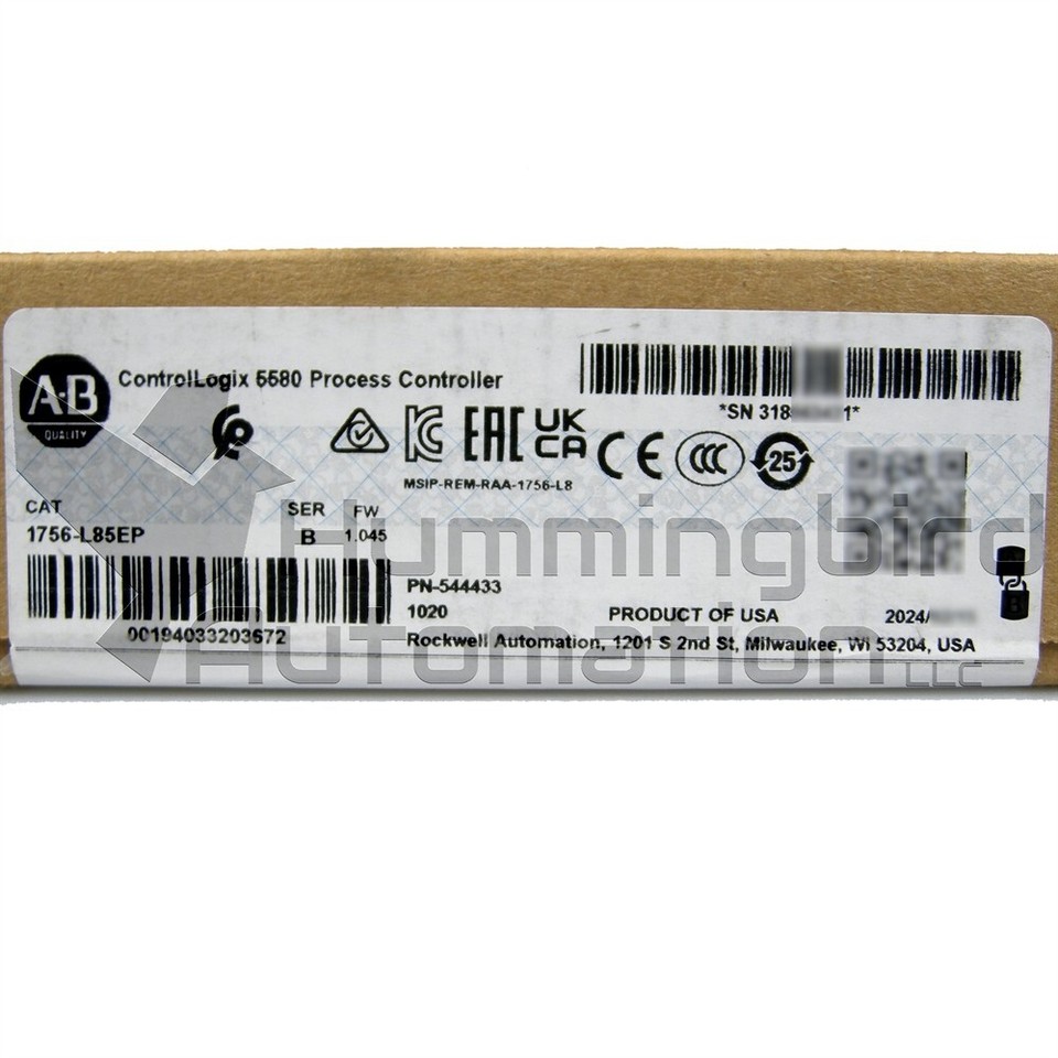 2024 Allen Bradley 1756-L85EP /B ControlLogix Process Controller ...