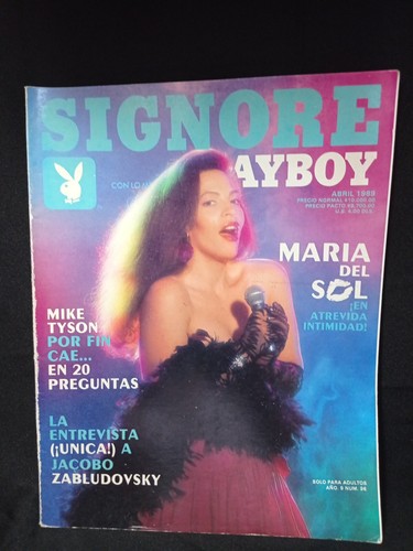 SIGNORE PLAYBOY Rare MARIA DEL SOL Magazine Mexican Edition APRIL 1989 ...