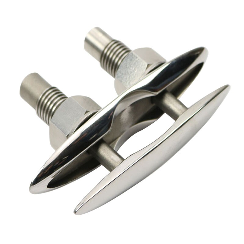 Stainless Steel Boat Cleat 6 Inch Pull Up Deck Hidden Flush Mount 316 ...