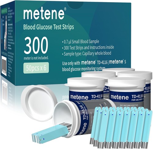 Metene TD-4116 Blood Glucose Test Strips, 300 Count 1 (Pack of 300) | eBay