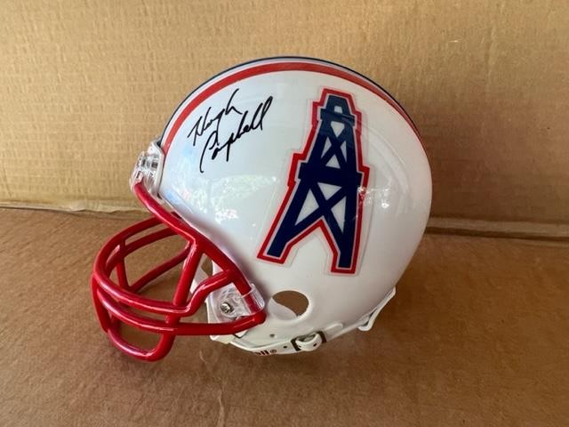 Hugh Campbell signed Houston Oilers Mini-helmet - USFL | eBay