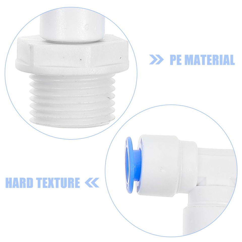 10Pcs PE Connector Water Filter Pipe Fittings Joint Elbow Tee for ...