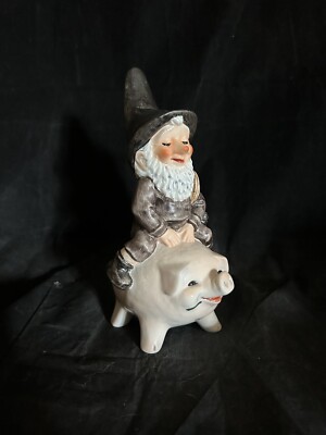 Goebel's Co-Boy Chuck Riding Lucky Pig Gnome | eBay