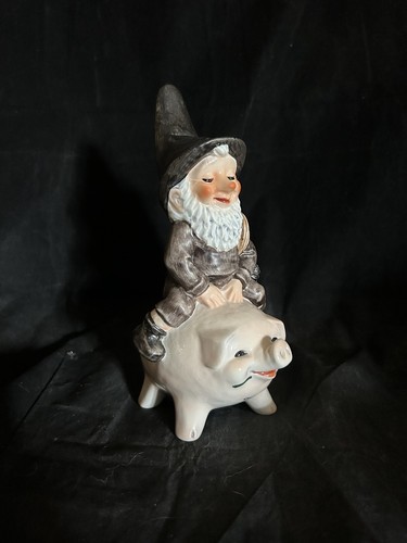 Goebel's Co-Boy Chuck Riding Lucky Pig Gnome | eBay