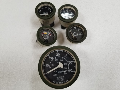 M998 HUMVEE HMMWV GAUGE KIT TEMPERATURE VOLTMETER FUEL LEVEL OIL ...