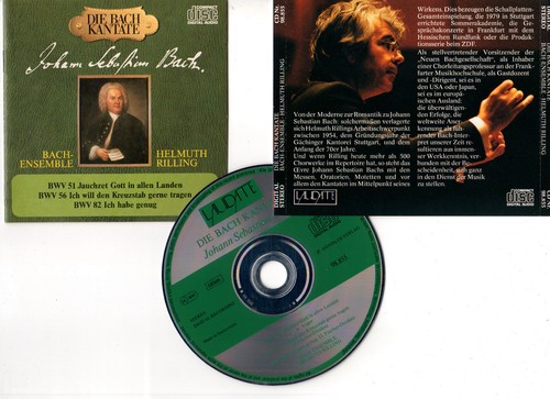 JEAN-SEBASTIEN BACH "Die Bach Kantate : BWV 51 - 56 - 82" (CD) Helmuth ...