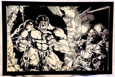 Incredible Hulk by Michael Golden 11x17 FRAMED Original Art Poster ...