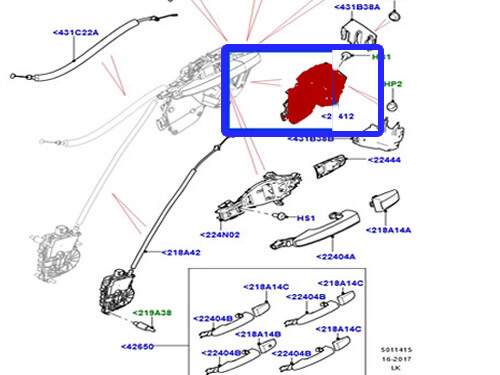 GENUINE LAND ROVER REAR DOOR LATCH RANGE ROVER 2014 SPORT 2014 LH NEW ...
