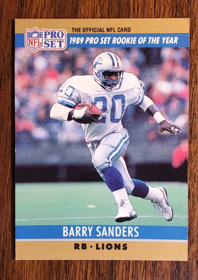 Barry Sanders Pro Set #1 "1989 Rookie of the year" 1990 | eBay