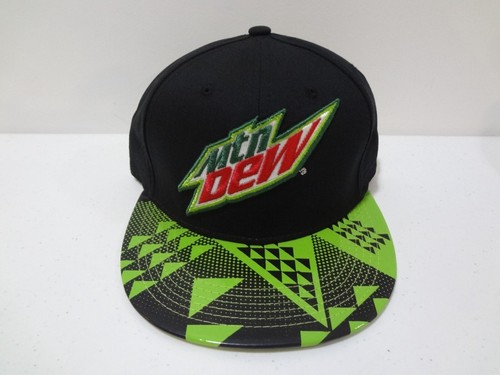 2015 Mountain Dew LOGO Snapback Cap Hat NEW NWOT Black / Neon Green | eBay