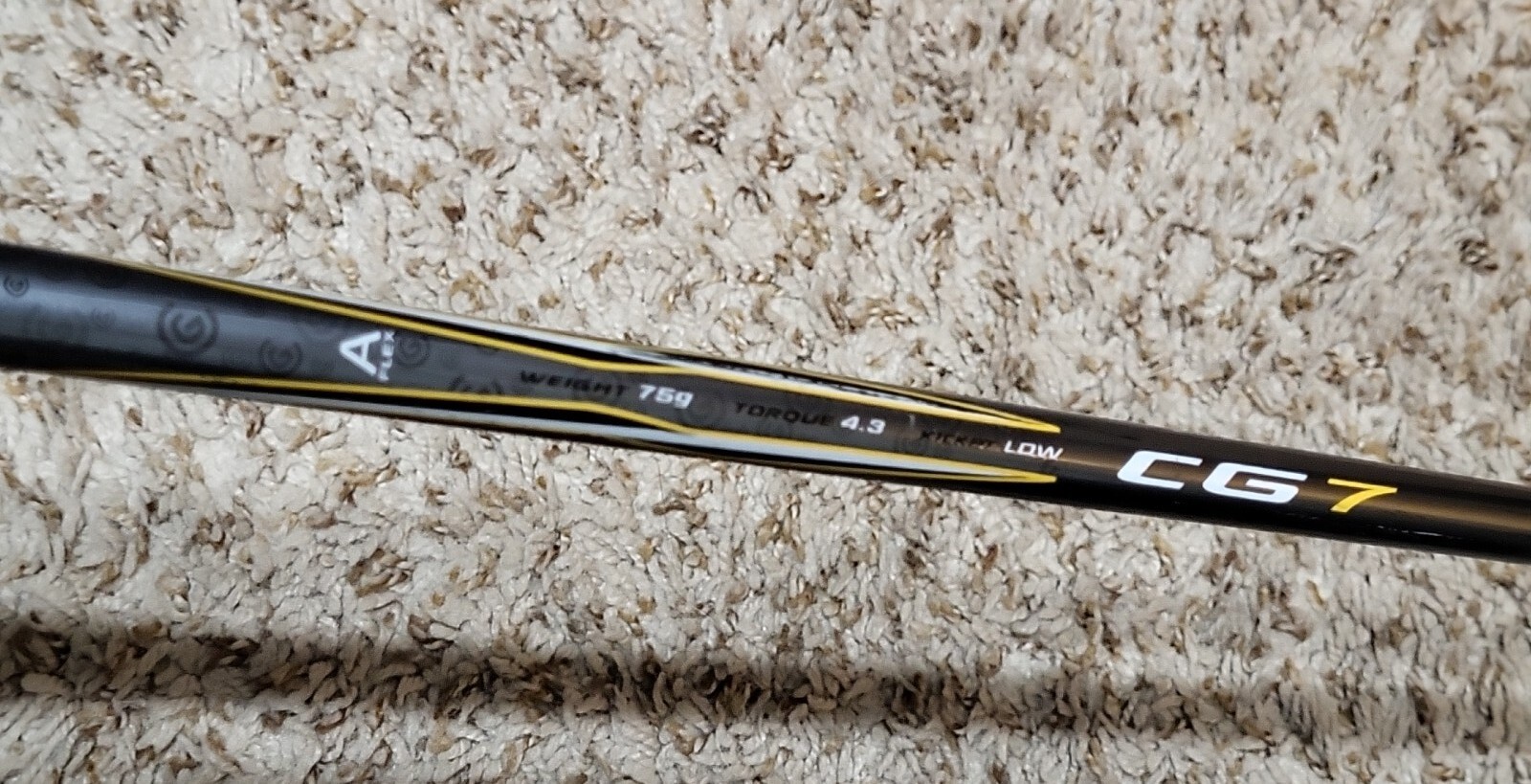 Cleveland CG7 Black Pearl 7 Iron Graphite 75g A Flex Shaft Mens RH, Zip ...