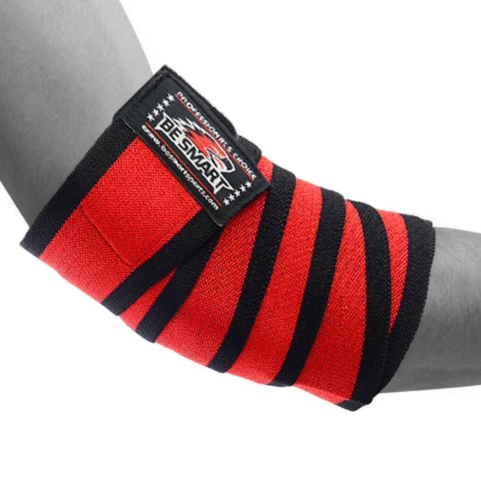 HEAVY DUTY ELBOW SLEEVES SUPPORT WRAPS STRAPS GYM POWER WEIGHT LIFTING ...