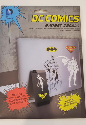 New DC Comics Super Hero 18 Piece Gadget Decals Waterproof Superman ...