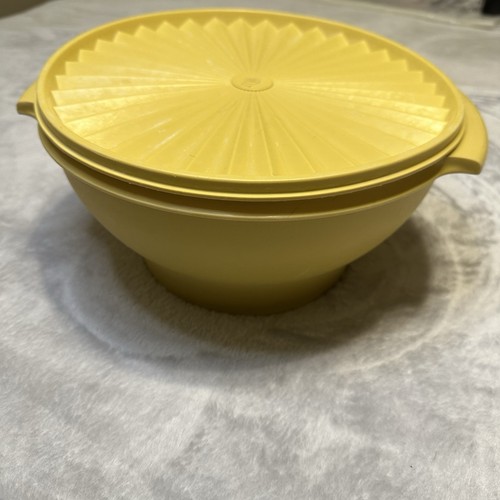 Vintage Tupperware Harvest Gold Round Salad Bowl Container 880-1 and ...
