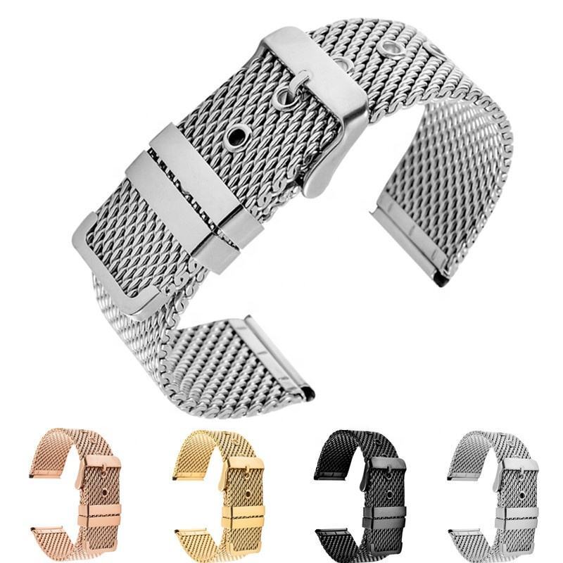 18/20/22/24mm MilaneseStainless Steel Metal Watch Strap Belt Watch Band ...