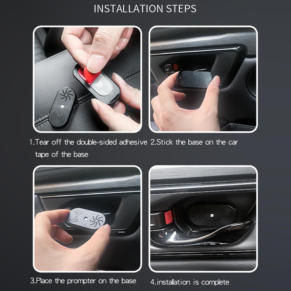Car Door Alarm Sensor Car Alert Wireless Vibration Sensor Anti-theft ...