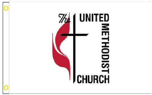 United Methodist 3 x 5 ft. Outdoor Christian Parish Flag Banner UV ...