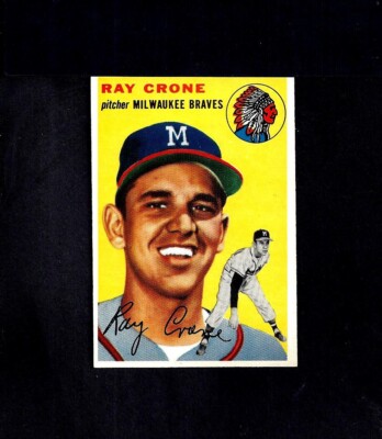 1954 TOPPS #206 RAY CRONE-2--(RC)--BV $25--BRAVES--NO CREASES--NR/MT | eBay