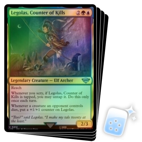 FOIL LEGOLAS, COUNTER OF KILLS X4 The Lord Of The Rings Magic MTG MINT ...